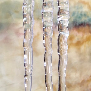 NEW Glass Icicles, Longer, 1 to 8, Handmade 78, Realistic Icicles ...