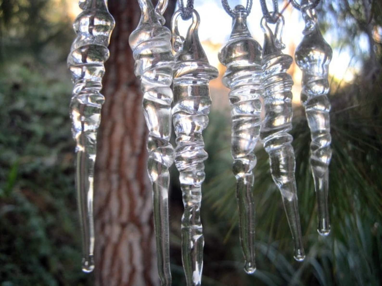 Icicles 6 Handmade Glass Mini Small Icicles 34 - Etsy