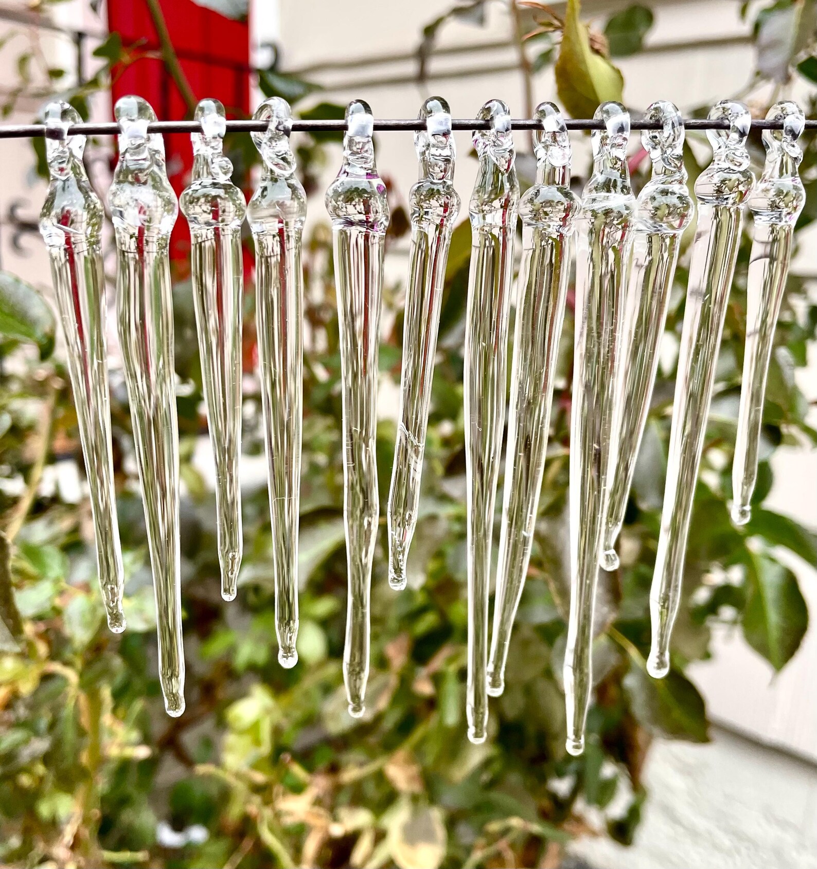 Handmade Glass Icicles: Set of 12 Small Holiday Ornaments - Etsy