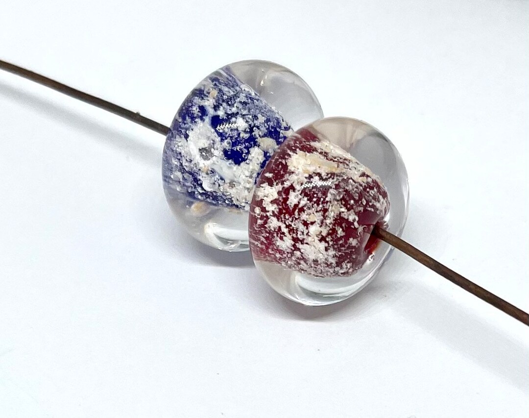 Memorial Glass Pet Ashes Bead: Keepsake Cremation Jewelry, SMALL HOLE ...
