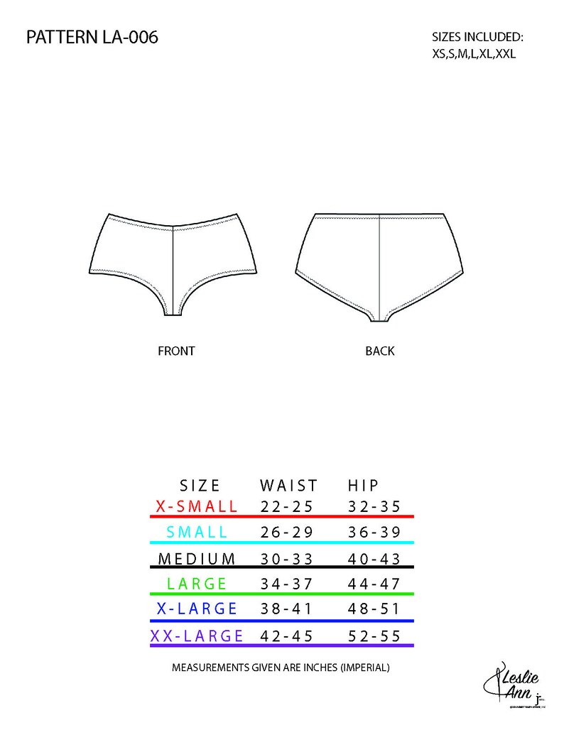 Womens Boy Cut Brief Underwear Sewing Pattern PDF - Etsy
