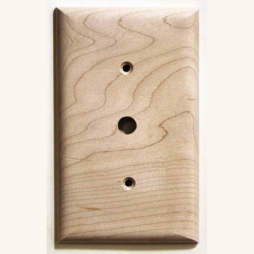 Unfinished Maple Dimmer Switch Plate: Natural Wood Wall Decor - Etsy
