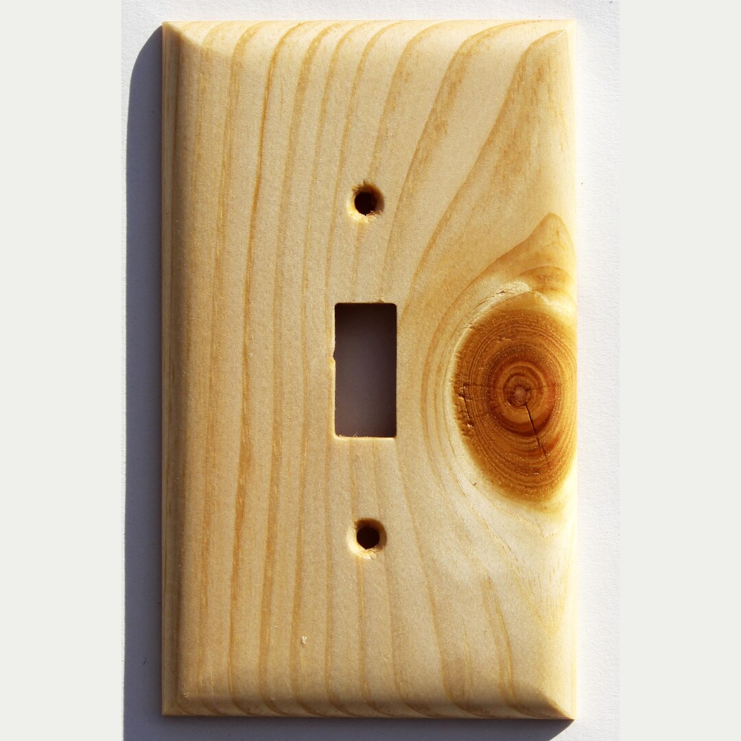 Knotty White Pine Toggle Light Switch Cover / Wall Plate - Etsy