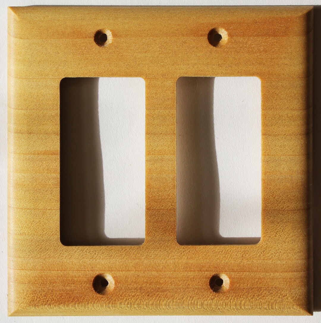 Poplar Double Rocker Cover / Wall Plate - Etsy
