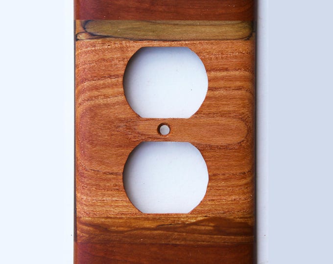 Honey Locust Wood Outlet Cover: Art Nouveau Home Decor - Etsy