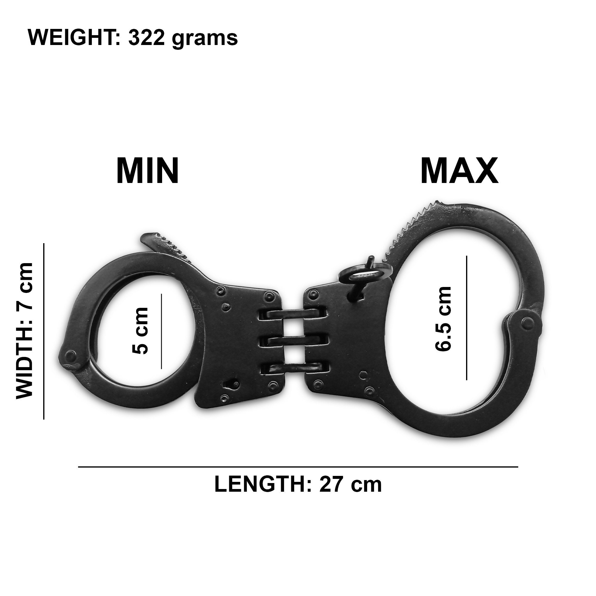 Carbon Steel Handcuff Hathkadi With 2 Keys for Theatre, Role Play ...