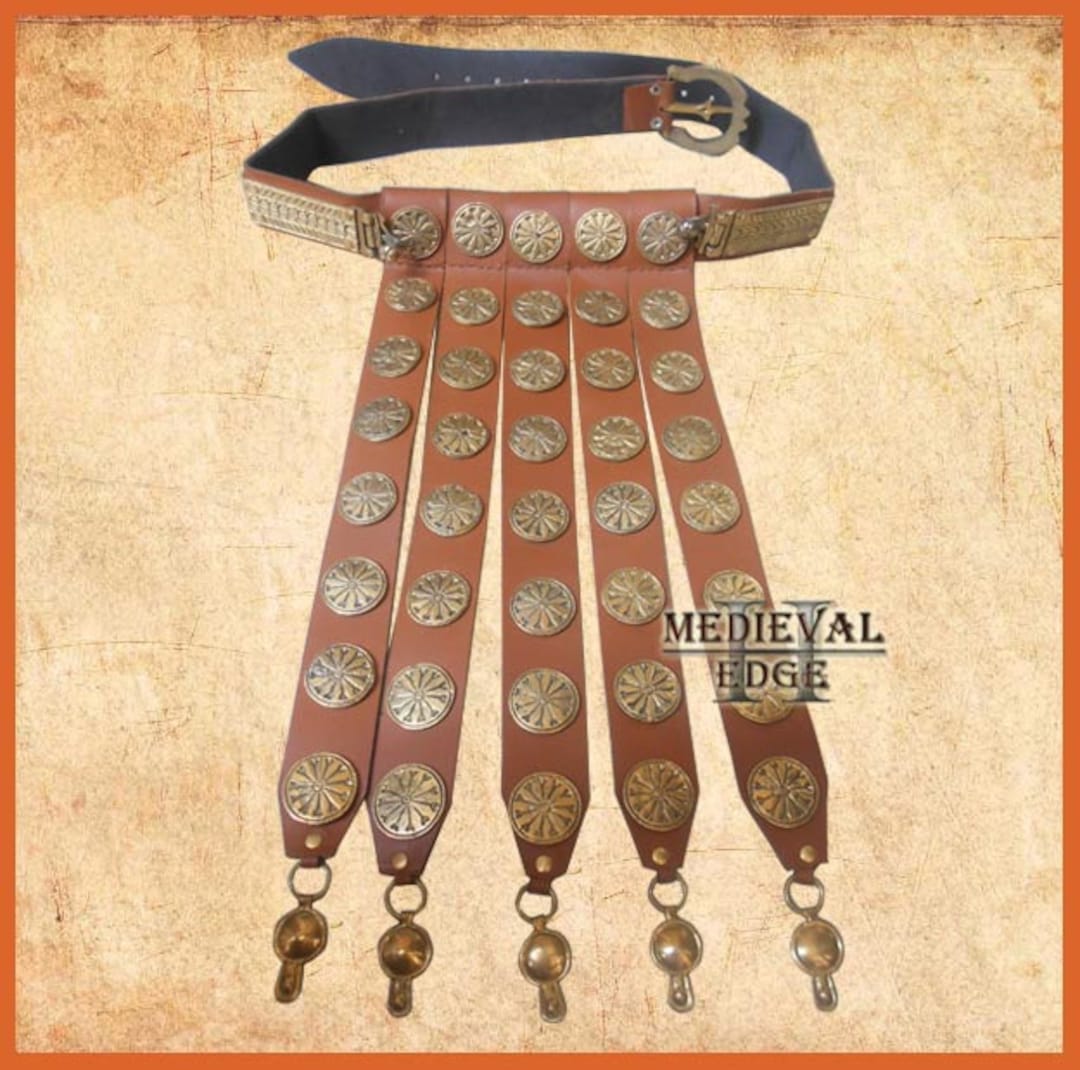 Roman Leather Apron Belt ,heavy Brass Fittings Cingulum, Wearable ...