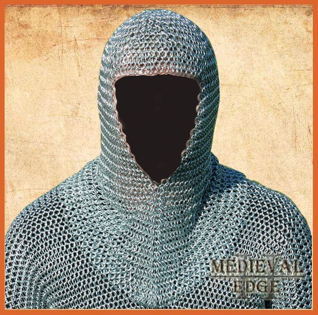 Chainmail coif zinc butted medieval armour chain-mail hood | Etsy