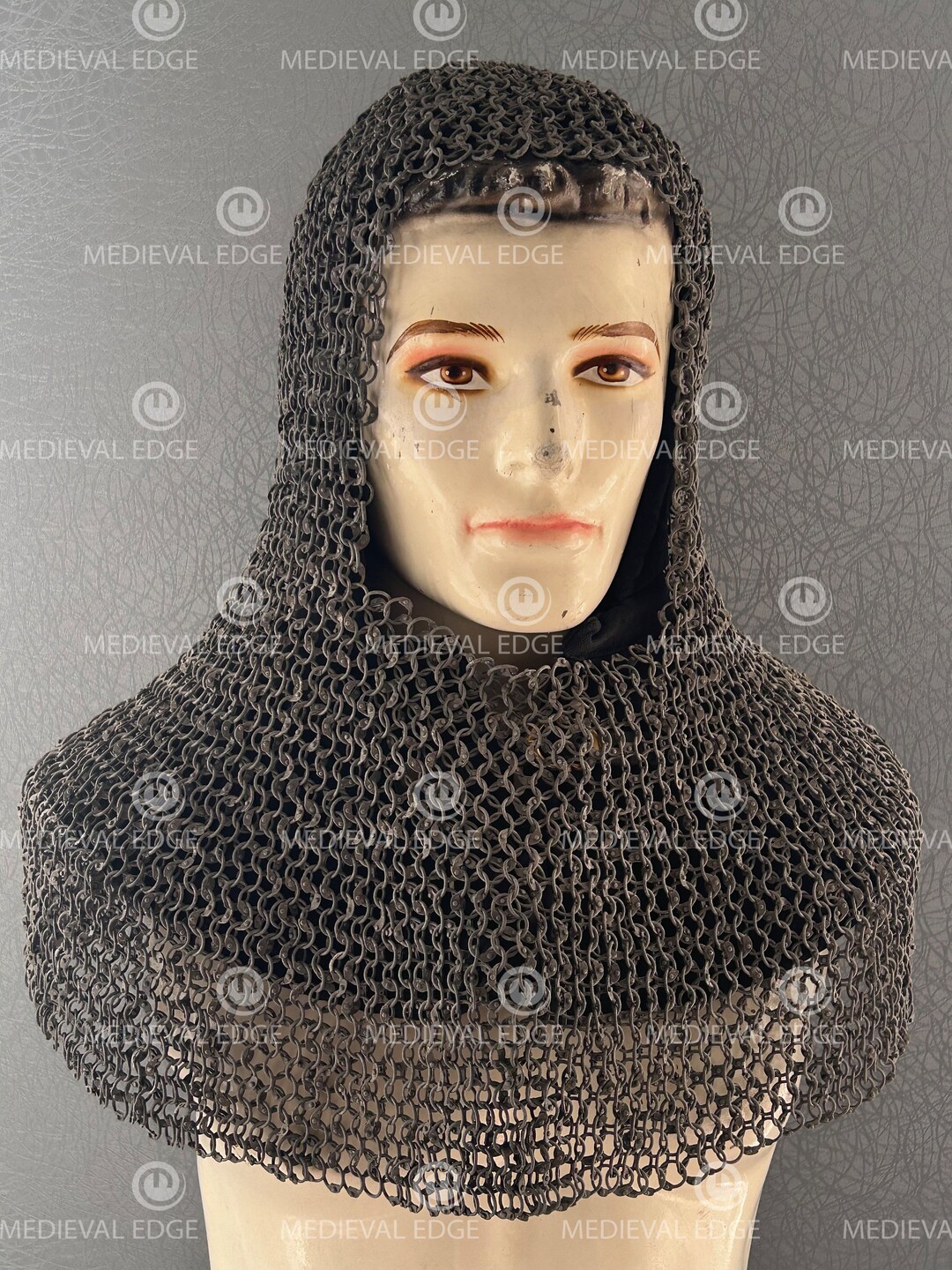 Chainmail Coif U-neck Chain Mail Hood Medieval Templar - Etsy