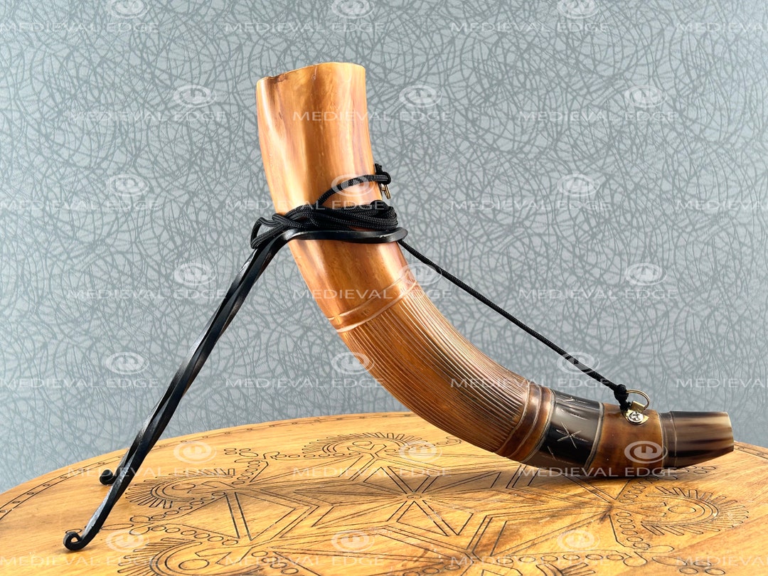 VIKING WAR HORN Battle Trumpet '16' Crafted by Medieval Shopify a Piece ...