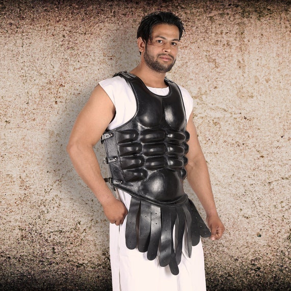 Medieval Knight Genuine Leather Muscle Armor LARP SCA… - Gem