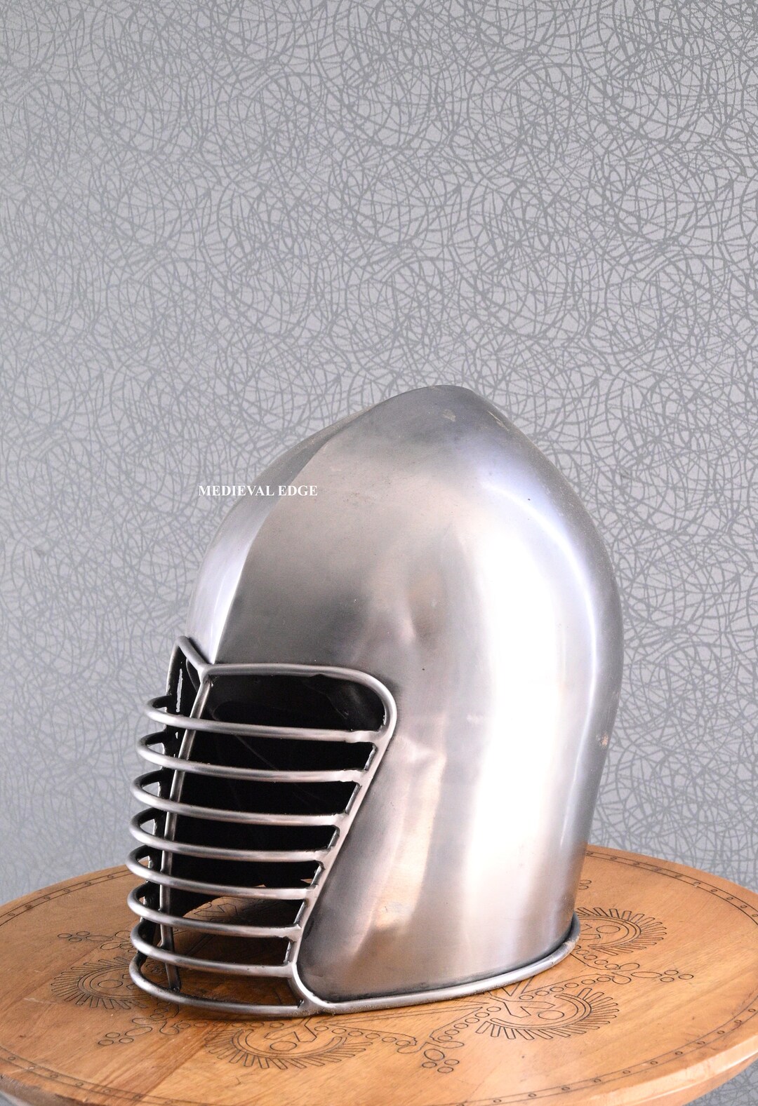 Superior Bar Grill Bascinet Helm for SCA Heavy List & Field Combat ...