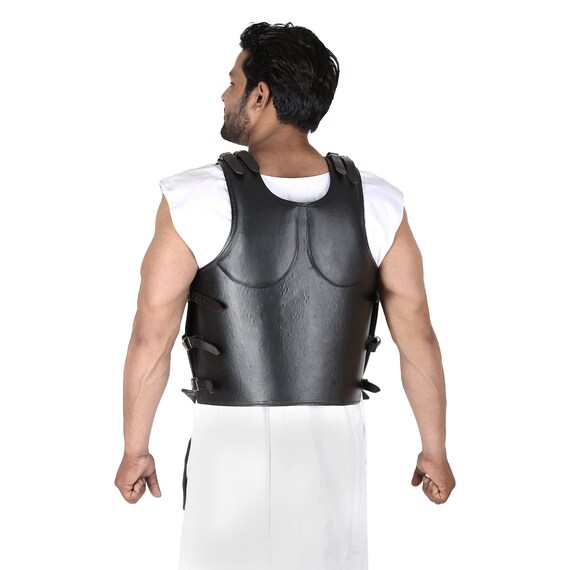 Medieval Knight Genuine Leather Muscle Armor LARP SCA… - Gem