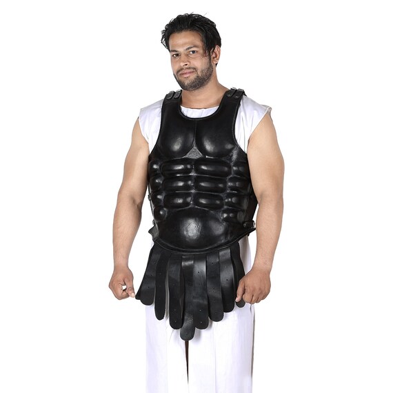 Medieval Knight Genuine Leather Muscle Armor LARP SCA… - Gem