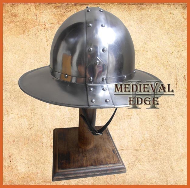 Handmade Medieval Kettle Hat Helmet silver Armor Material: - Etsy