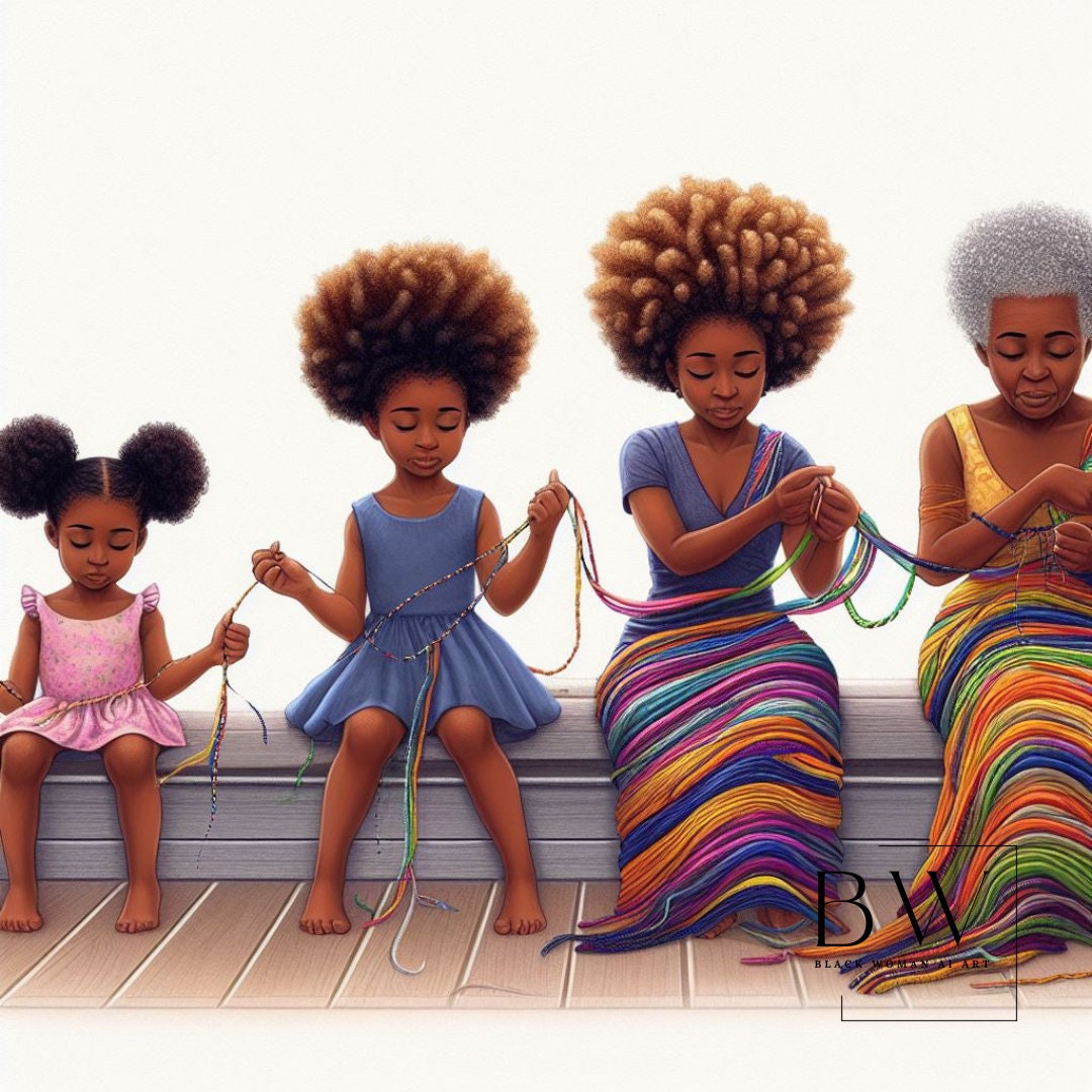 Generations, Digital Prints, AI Art, Download Black Woman Portrait ...