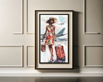 Tranquility, Digital Prints, AI Art, Download Black Woman Portrait ...