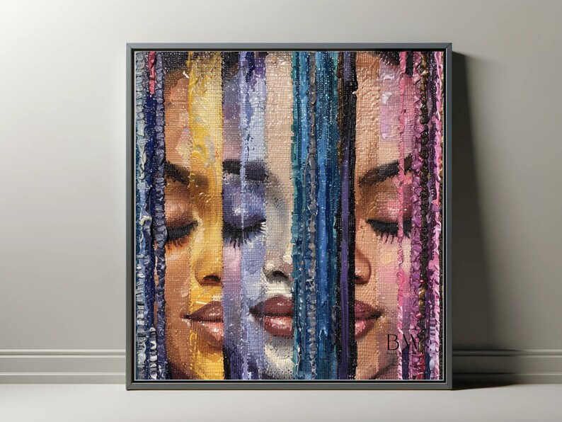 Shades of Me, Digital Prints, AI Art, Download Black Woman Portrait ...