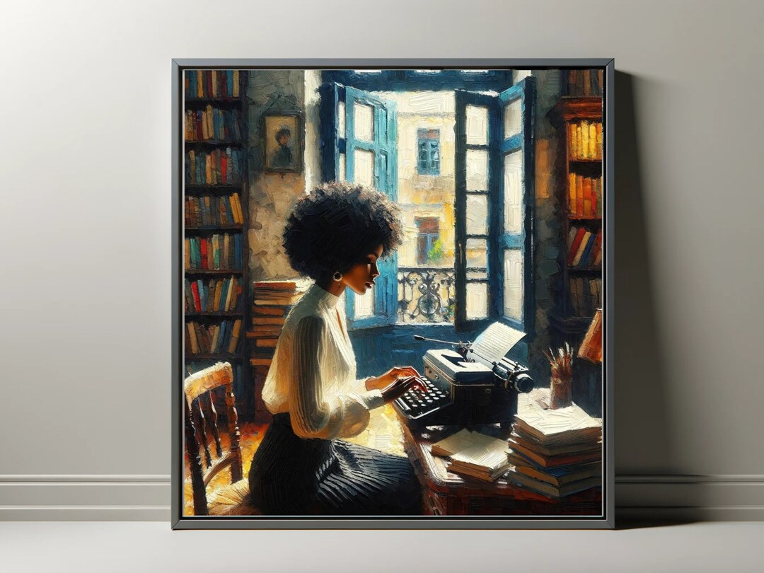 Litty, Digital Prints, AI Art, Download, Black Woman Portrait, Wall Art ...