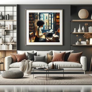 Litty, Digital Prints, AI Art, Download, Black Woman Portrait, Wall Art ...