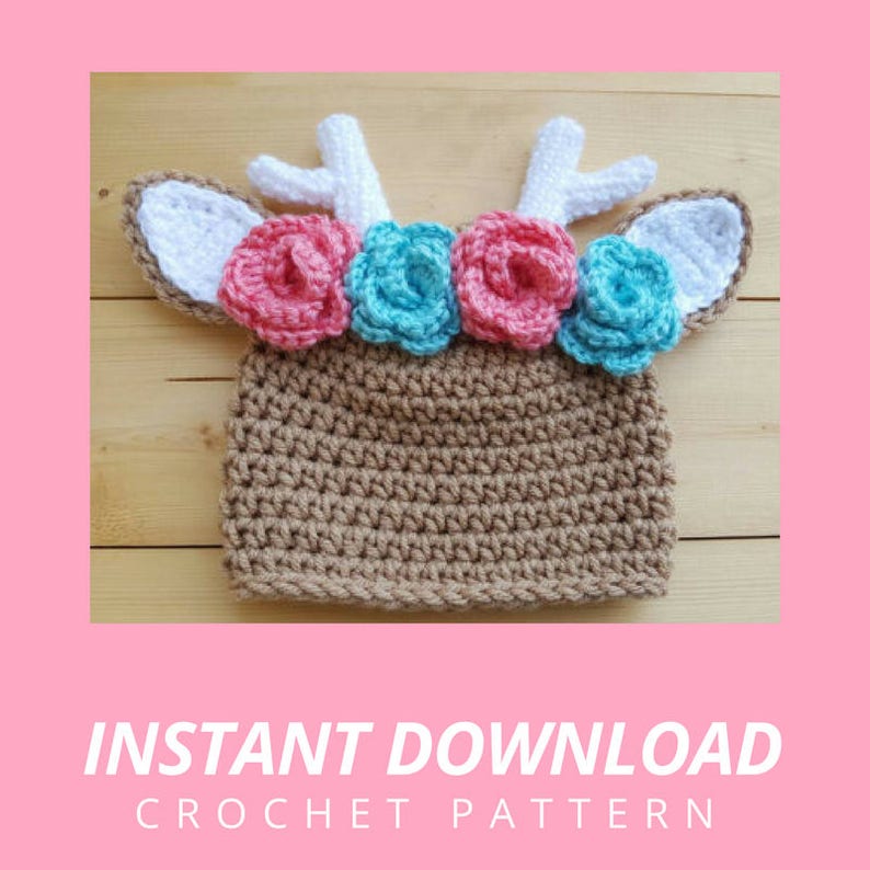 Crochet Deer Hat Pattern - Etsy