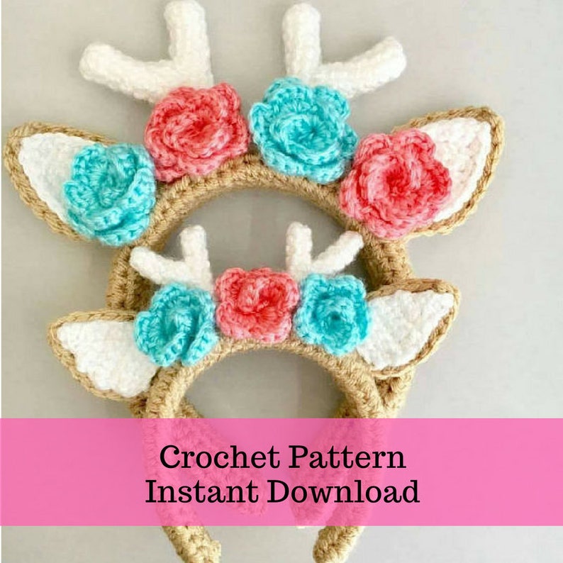 Deer Headband Crochet Pattern - Crochet Pattern Instant Download - Fawn ...