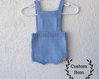 Knit baby overalls | Etsy