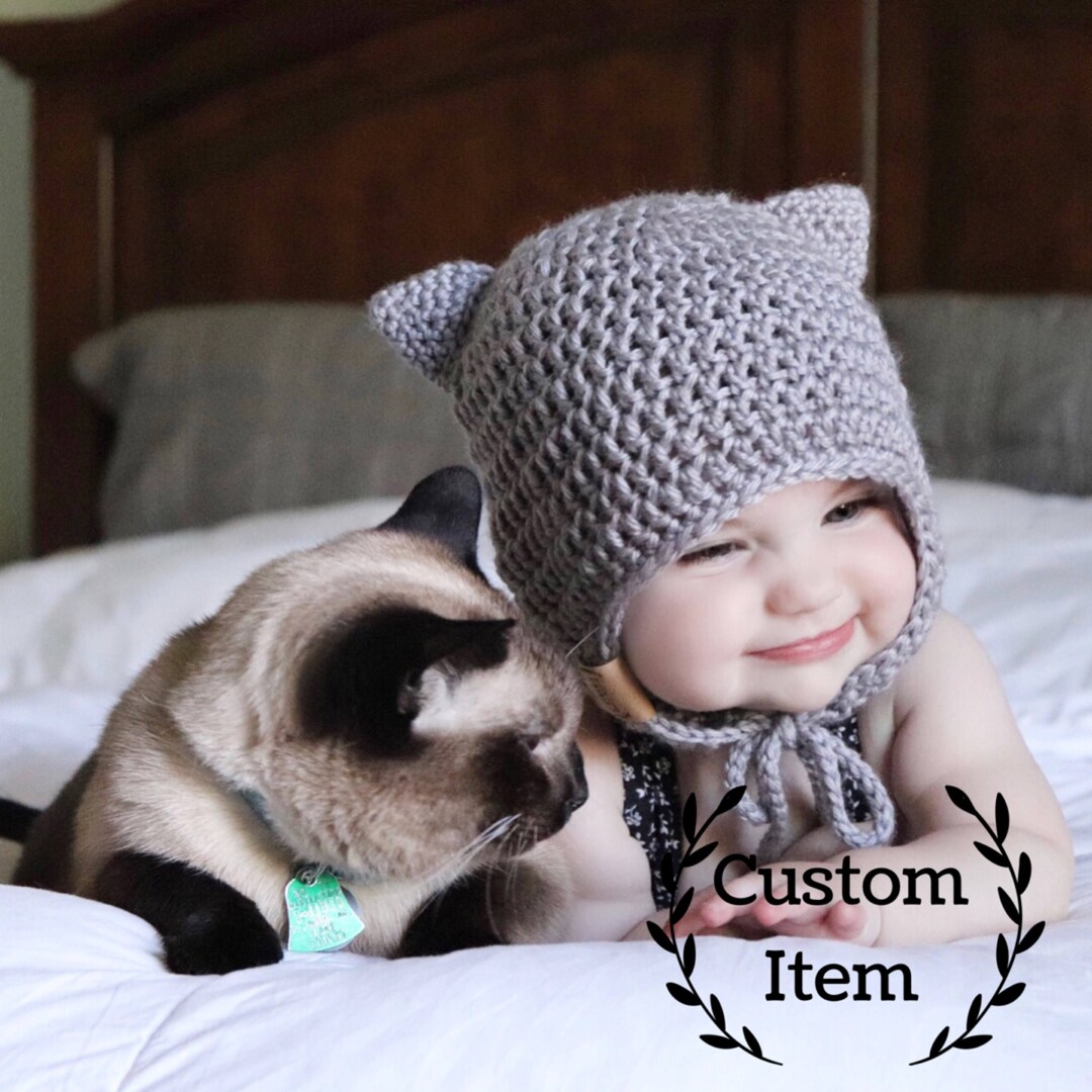 Kitty Hat / Cat Hat / Beanie / Bonnet / Photo Prop - Etsy