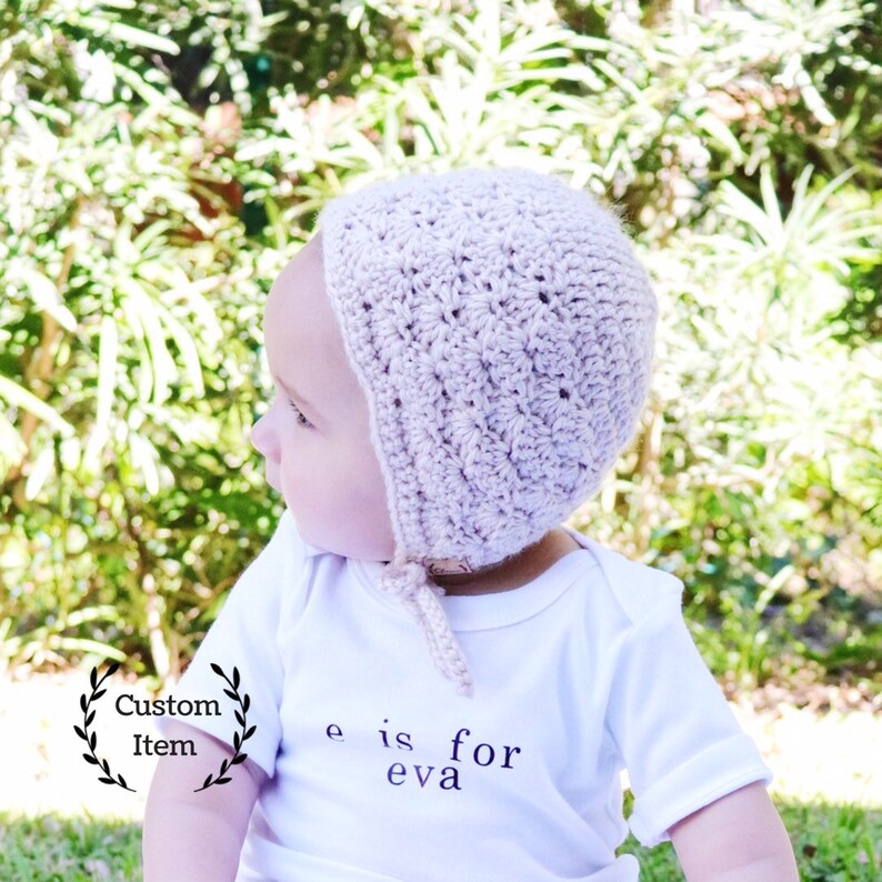 Dainty Bonnet / Crochet Baby Bonnet / Crochet Baby Hat / - Etsy