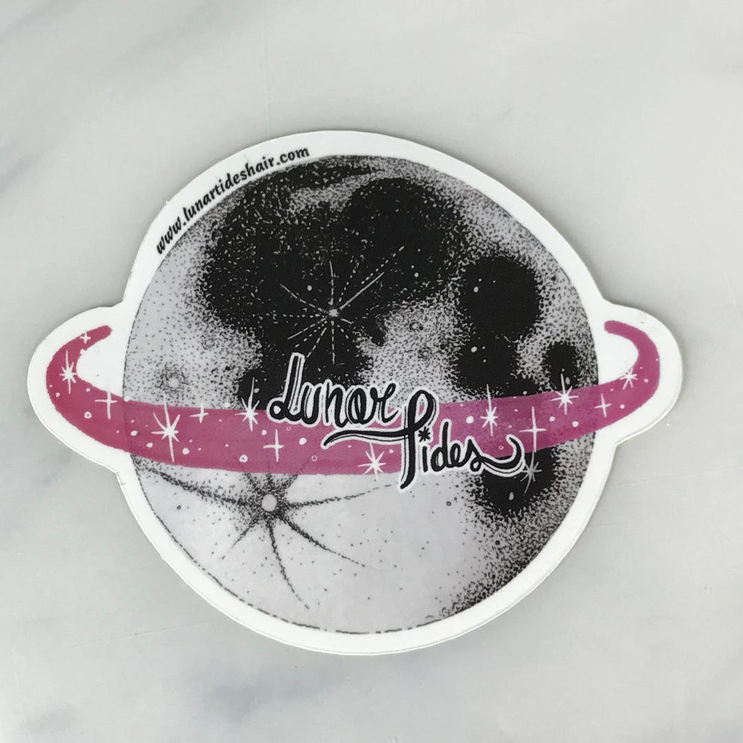 Pink Moon Sticker Large - Etsy