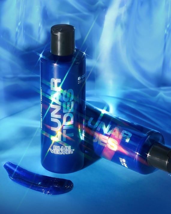 Blue Hair Dye Bottle