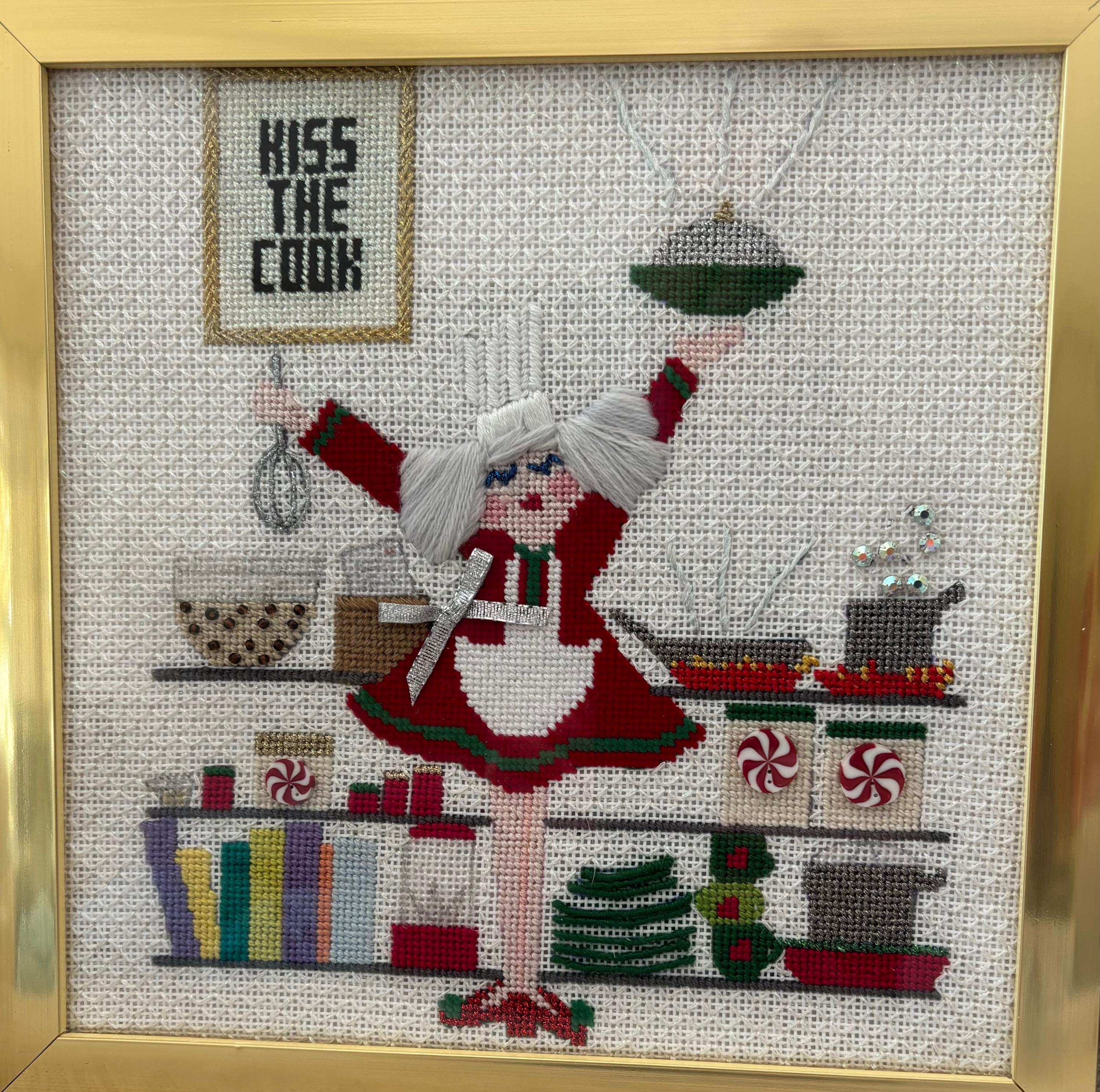 Custom Kitchen Needlepoint Canvas, Personalized Cooking Theme, Chef's ...