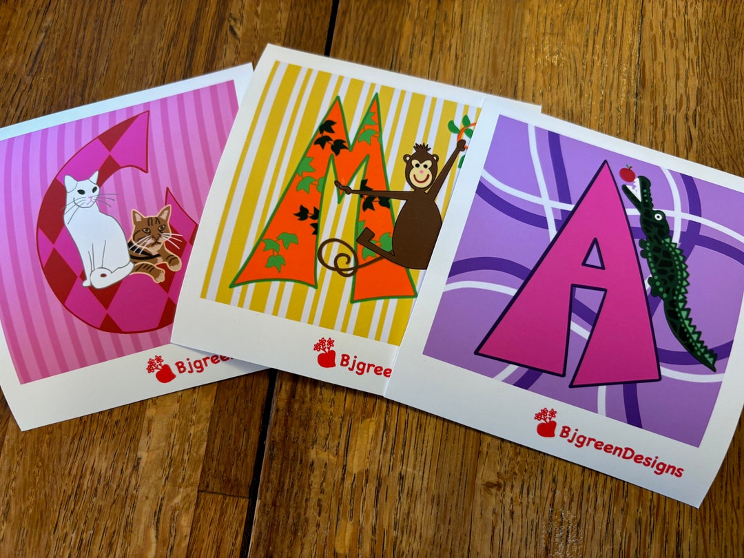 Custom Alphabet Letters Personalized Needlepoint, Optional Sudberry Box ...