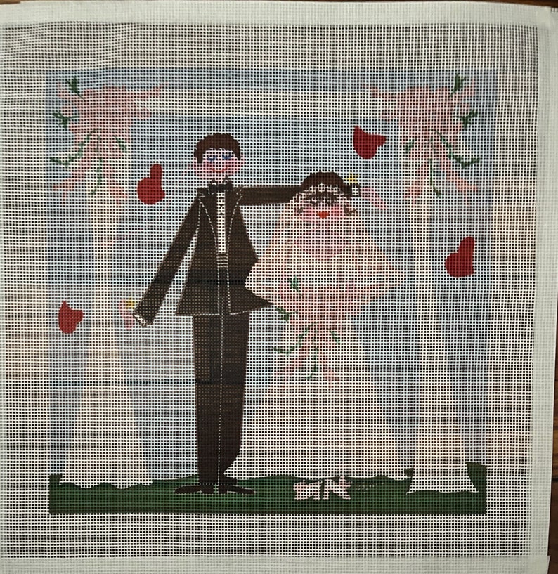 Custom Needlepoint Design-personalized Wedding Needlepoint-wedding ...
