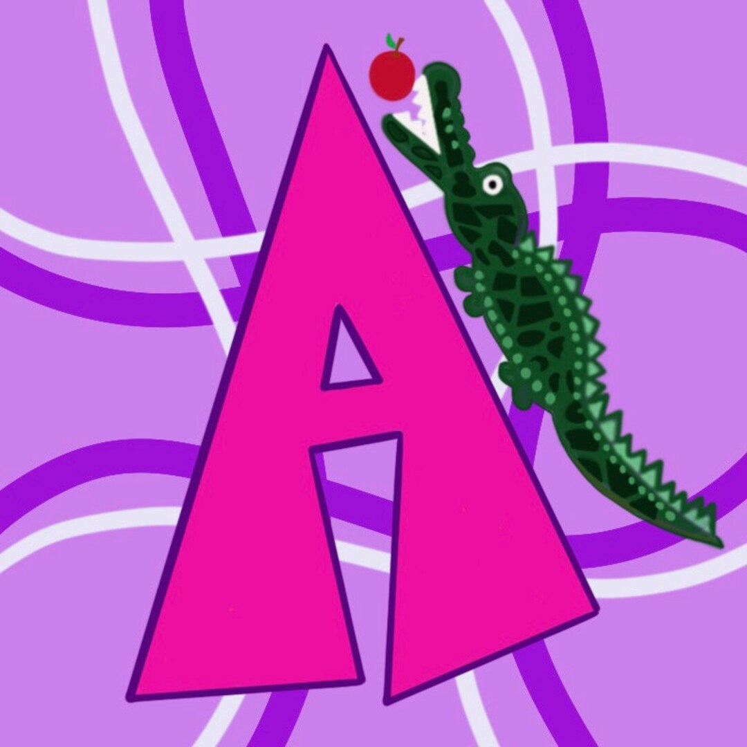 A for Alligator Needlepoint,custom Alphabet Letters Personalized ...