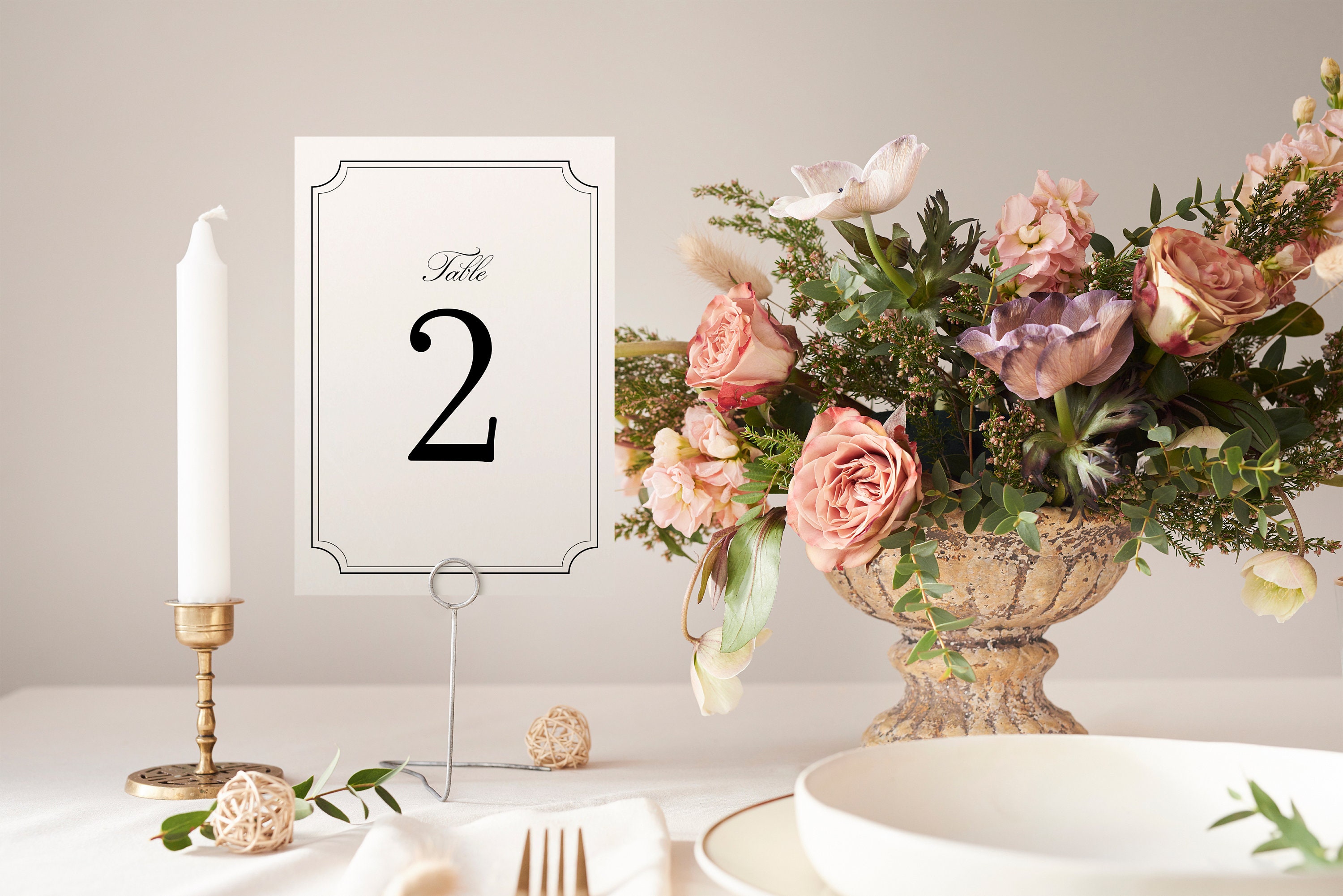 Classic Traditional Wedding Table Numbers 1-10 - Etsy