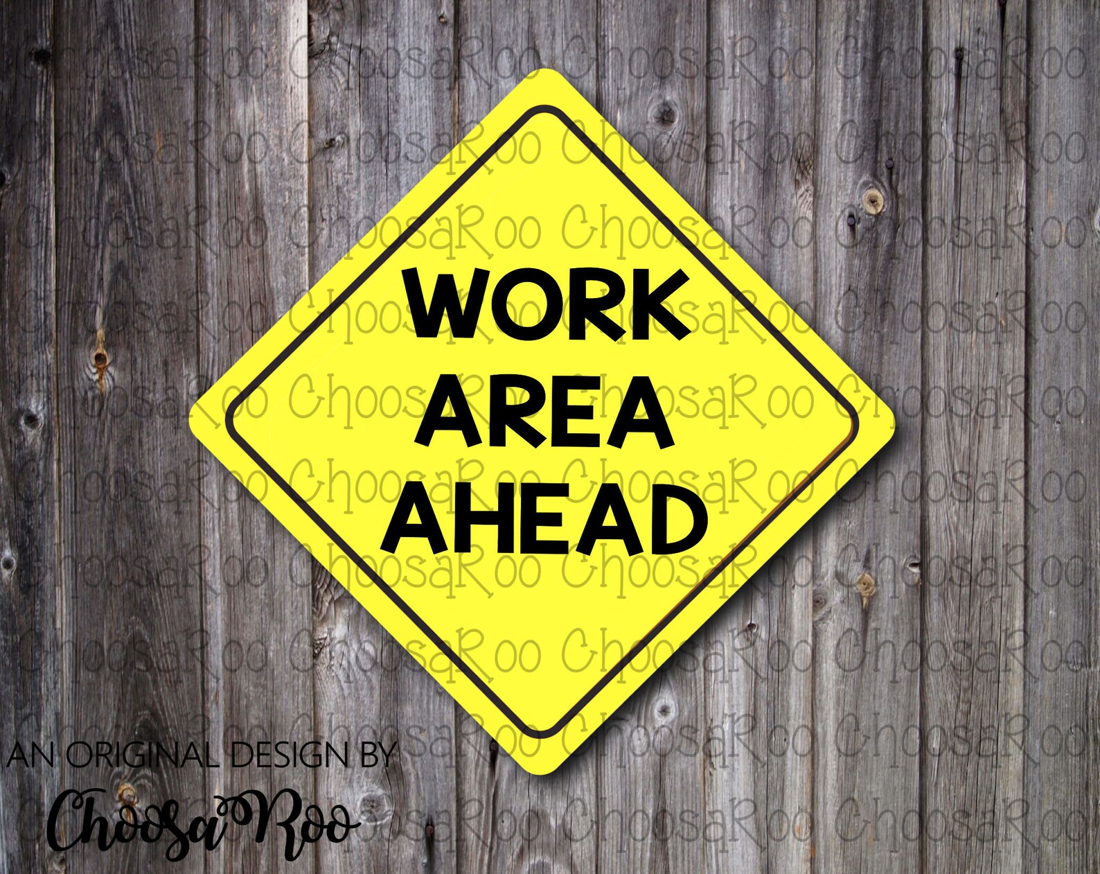 CONSTRUCTION work Area Ahead Sign Easy to - Etsy