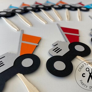 LAWN MOWER Birthday Party - Handmade Cupcake Toppers - Party Decoration ...