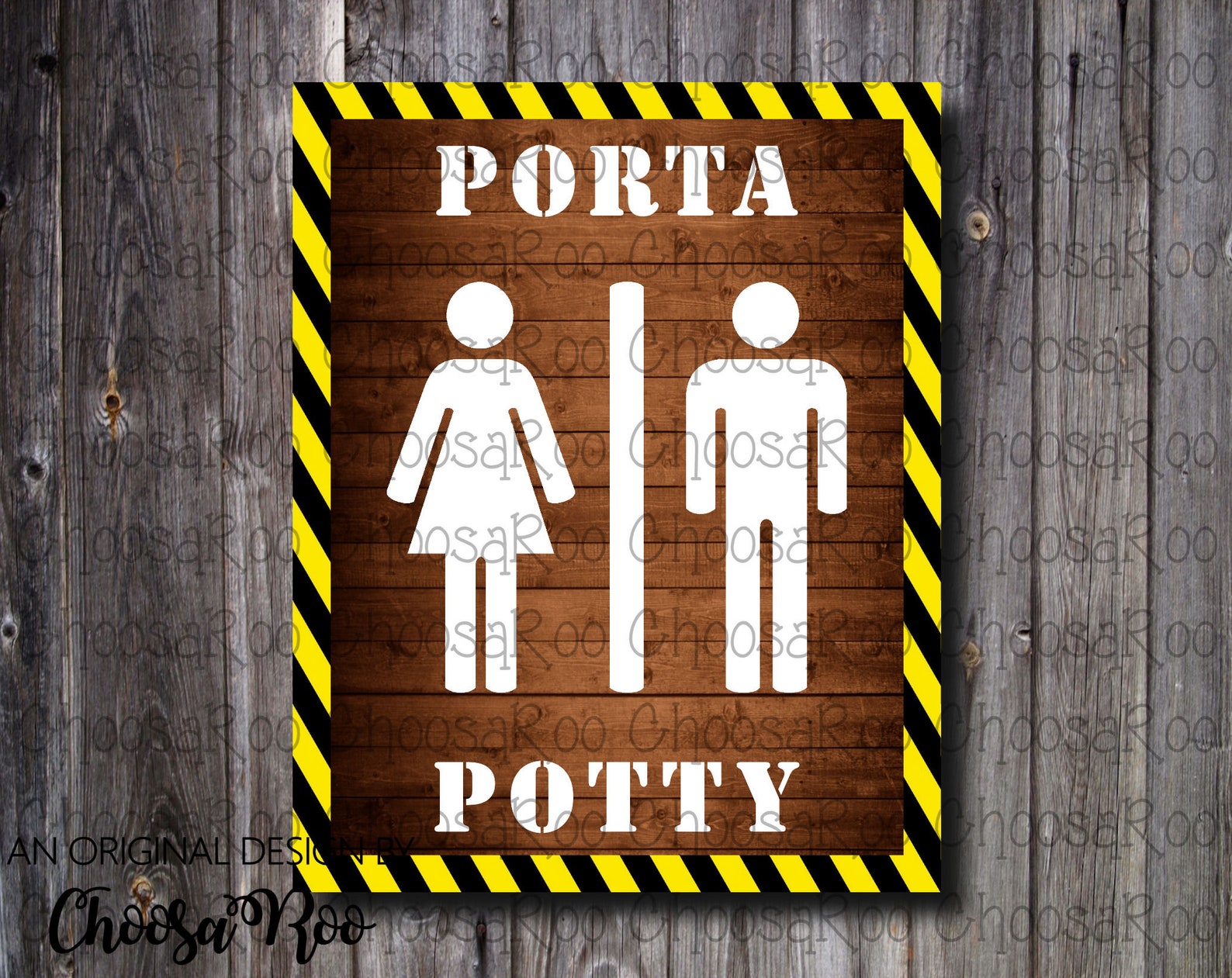 CONSTRUCTION porta Potty Sign Easy to Print - Etsy