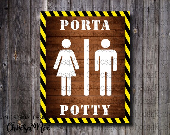 CONSTRUCTION porta Potty Sign Easy to Print - Etsy