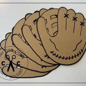 5" BASEBALL CATCHER'S MITT Cutouts - Set of 10 - Centerpiece/party ...