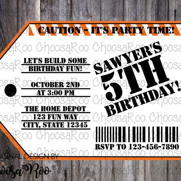 Home Depot Invitation - Etsy