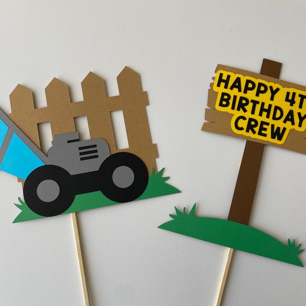 Lawn Mower Cake Topper - Etsy