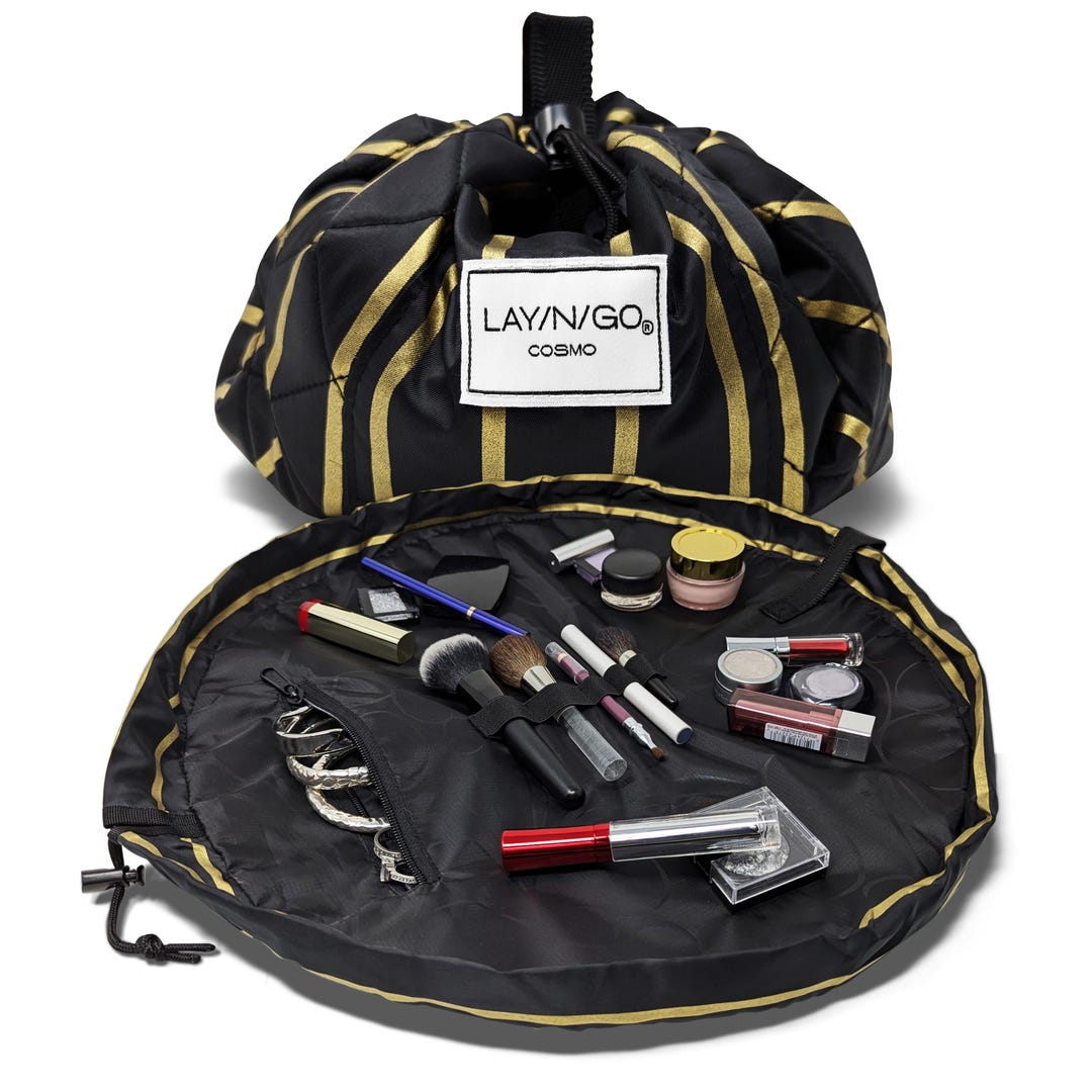 NEW! Lay-n-go COSMO (20") : Striped Cosmetic Bag, Travel Organizer ...