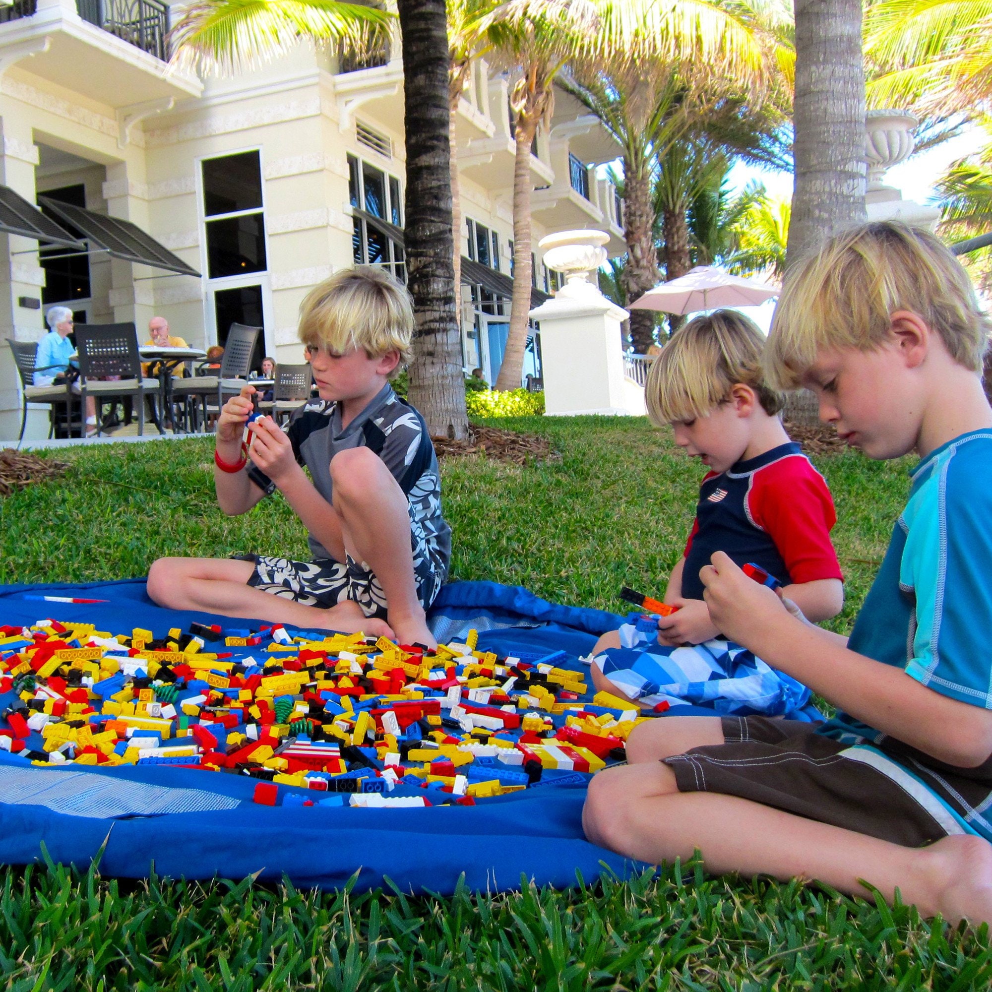 Lay-n-go LARGE (60") Blue Activity Play Mat, Toy Storage - Etsy