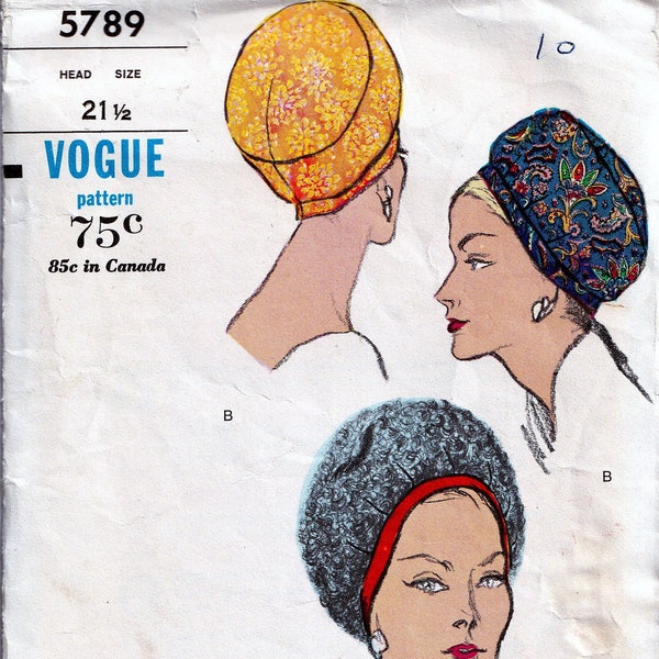 Vogue Hat Pattern - Etsy