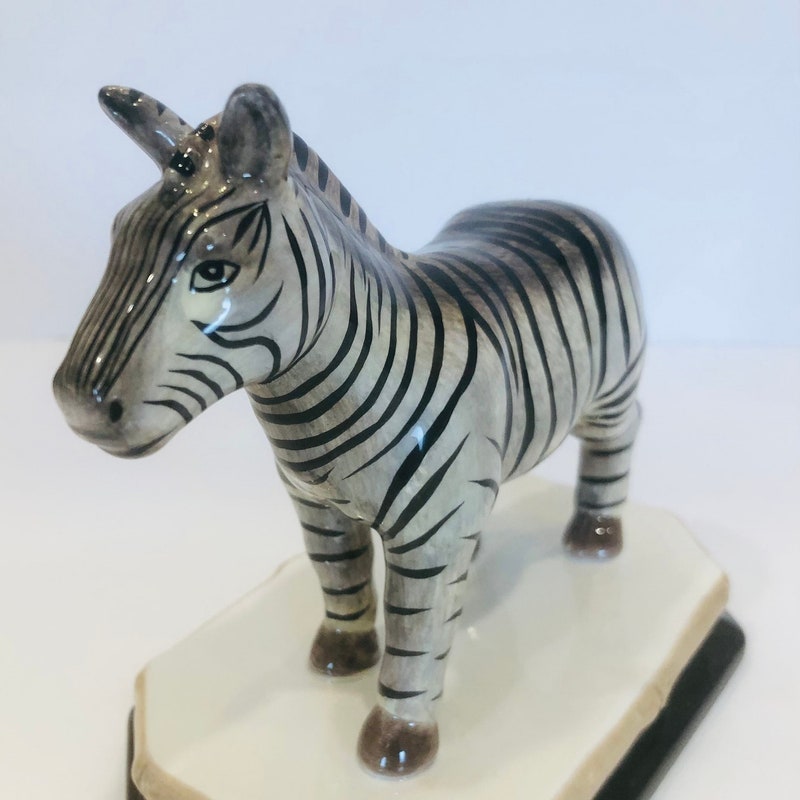 Ceramic Zebra Figurine - Etsy