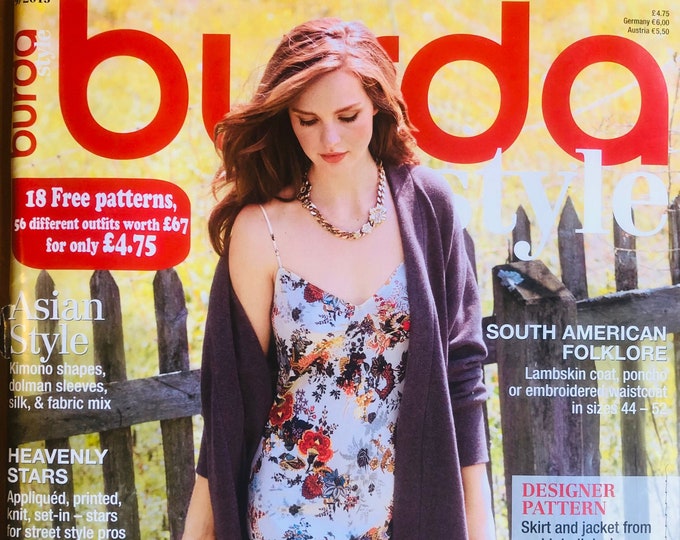 Burda Style Magazine September 2013 Includes Sewing Patterns for Asian ...