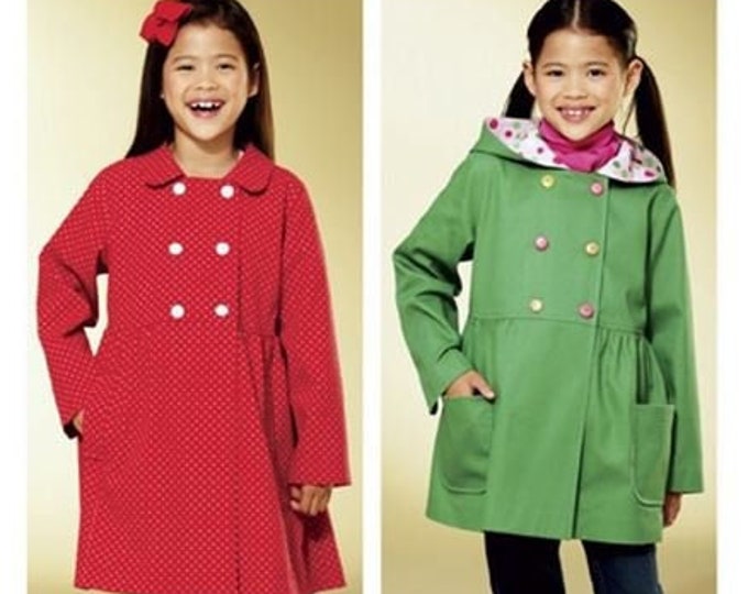 Kwik Sew Sewing Pattern 3818 Girls Child Double Breasted Coat Waist ...