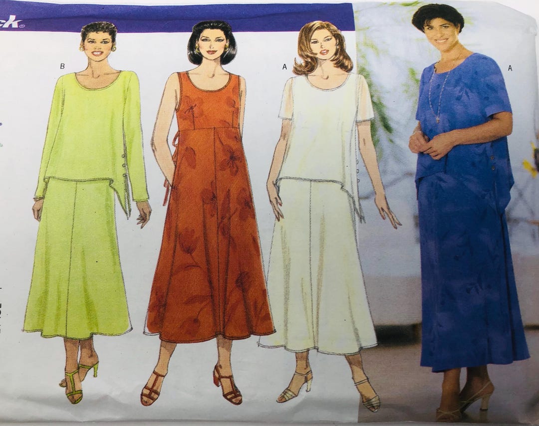 Butterick 5432 Sewing Pattern Plus Size Women's Top and Dress Pullover ...